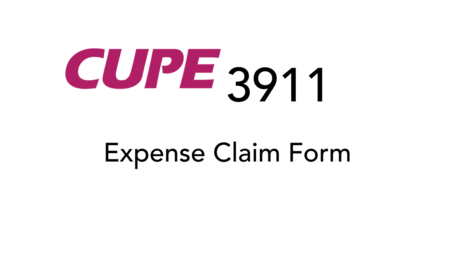 Expense Claims – CUPE 3911